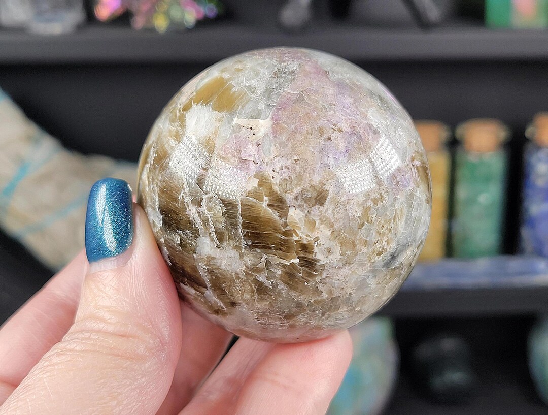 Golden Mica With Hackmanite Sphere - Crystal Sphere - Healing Crystal ...
