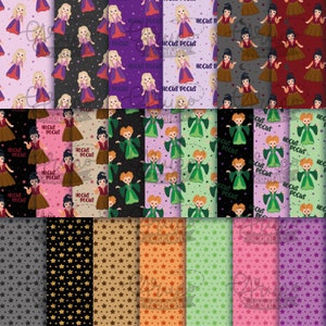 Hocus Pocus Digital Papers and Cliparts, Digital Download, Seamless ...