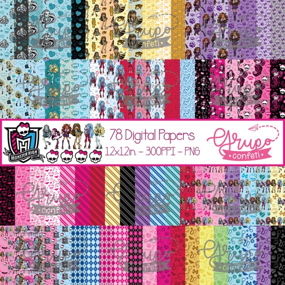 Monster High digital papers Monster High patterns seamless - Etsy España