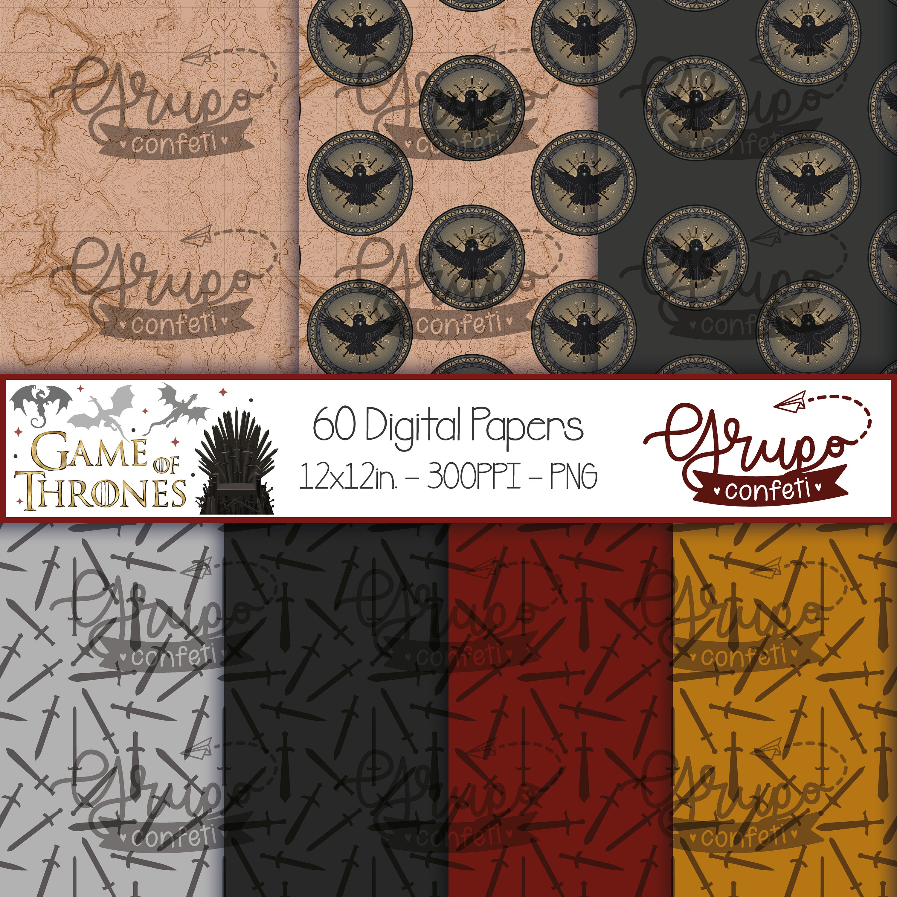 Battling for the Throne Digital Papers Medieval Digital - Etsy España