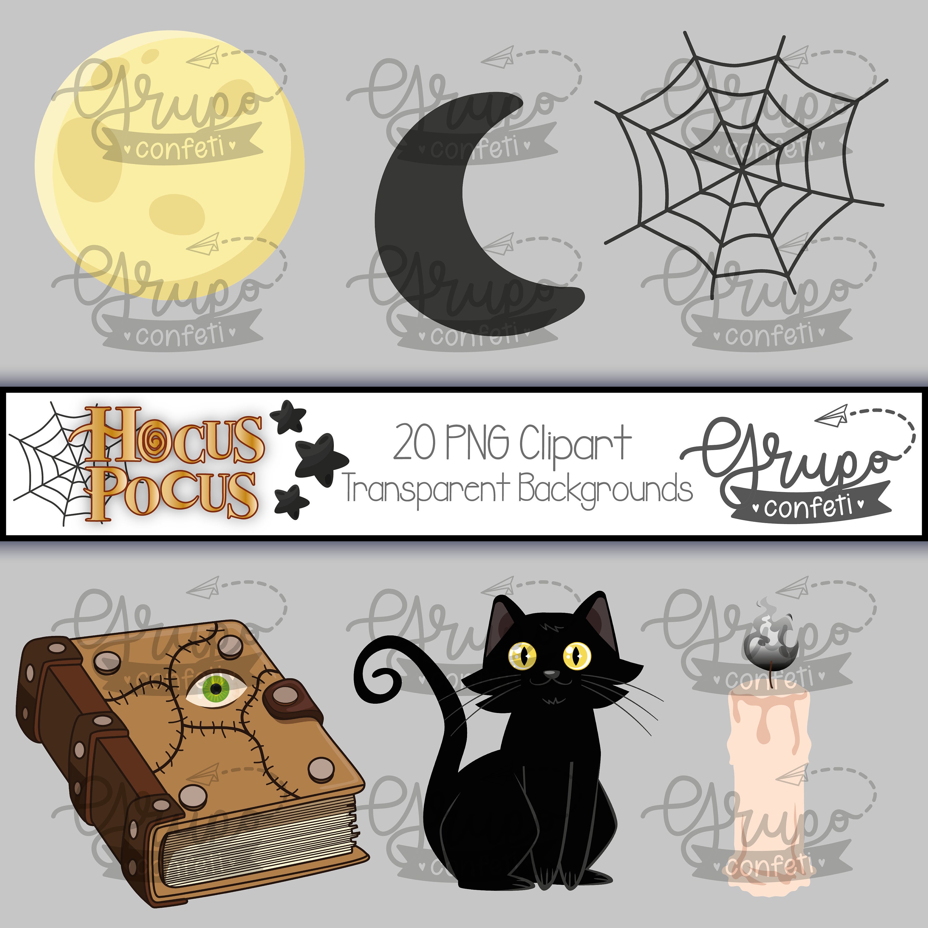Hocus Pocus Clipart, Digital Download, Clipart Cartoon, Hocus Pocus ...