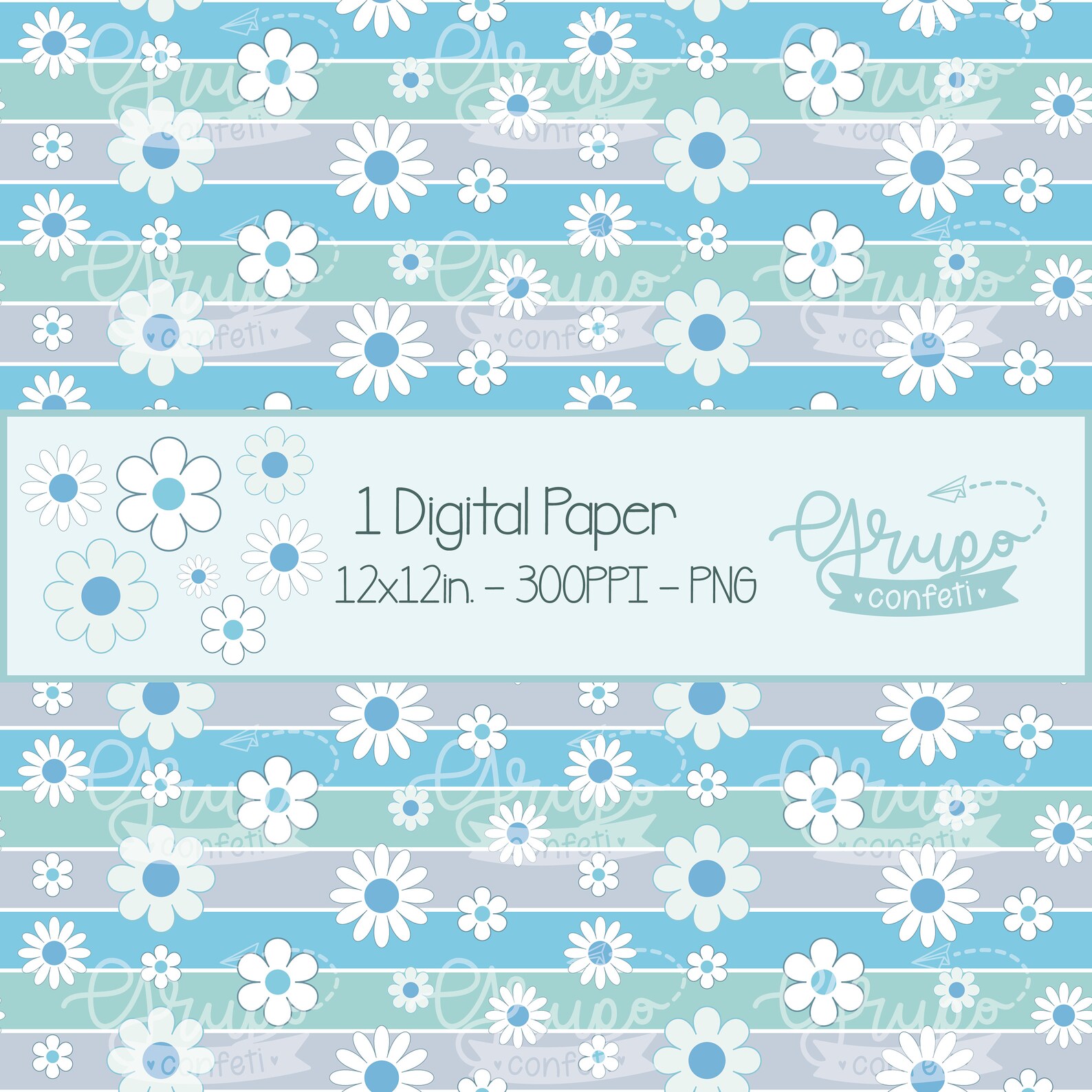 Flowers Digital Paper Digital Download Seamless Pattern - Etsy