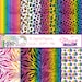 Colorful Lisa, Lisa Frank Inspired Digital Papers, Lisa Frank Patterns ...