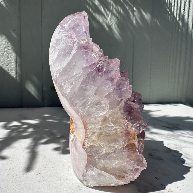 Pink Amethyst Freeform With Vibrant Purple Amethyst Druzy Raw Geode ...