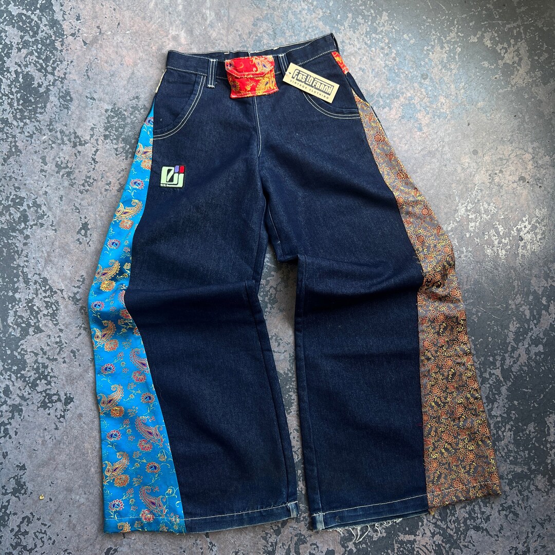 JNCO Paisley Print Denim Jeans Size 1 - Etsy