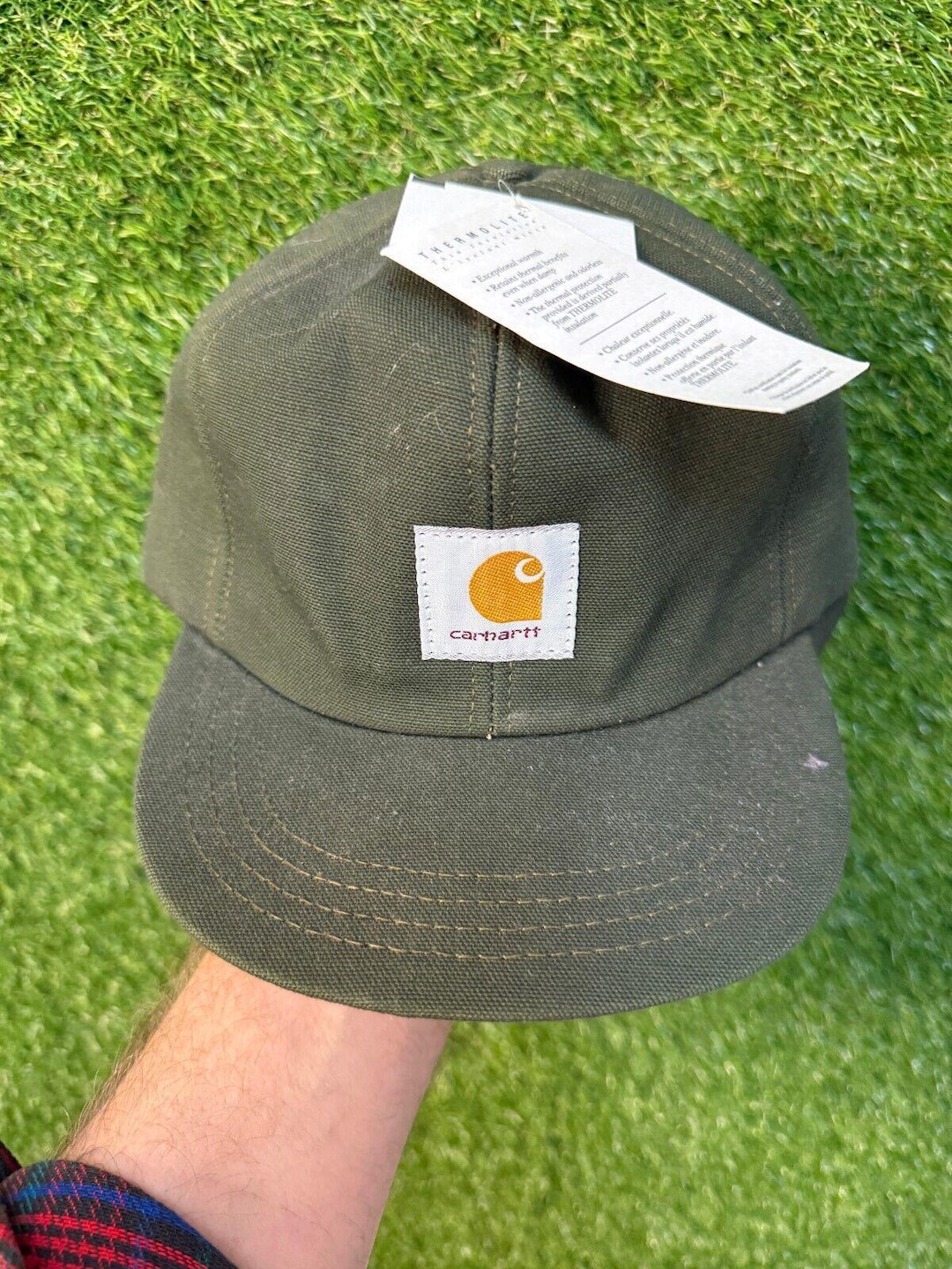 Deadstock Vintage Carhartt Insulated Hat Canvas With Ear Flaps Sz - S/M ...