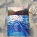 Hand Painted Beach Fine Art Printed 5x7 Poster Set of 4 Post Card, Flat ...