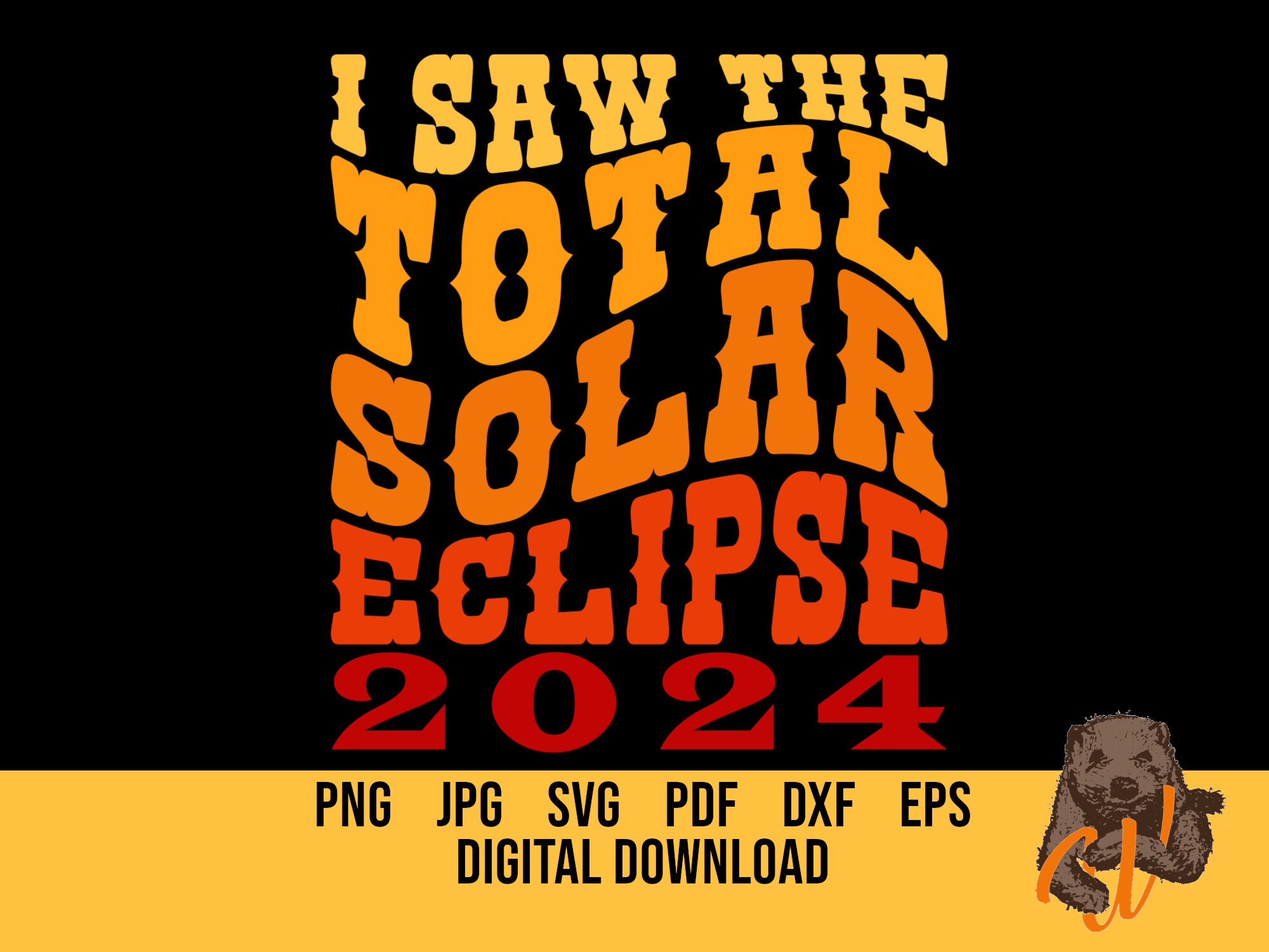 Total Solar Eclipse 2024 SVG for Tshirts April 8 2024 Eclipse Craft ...