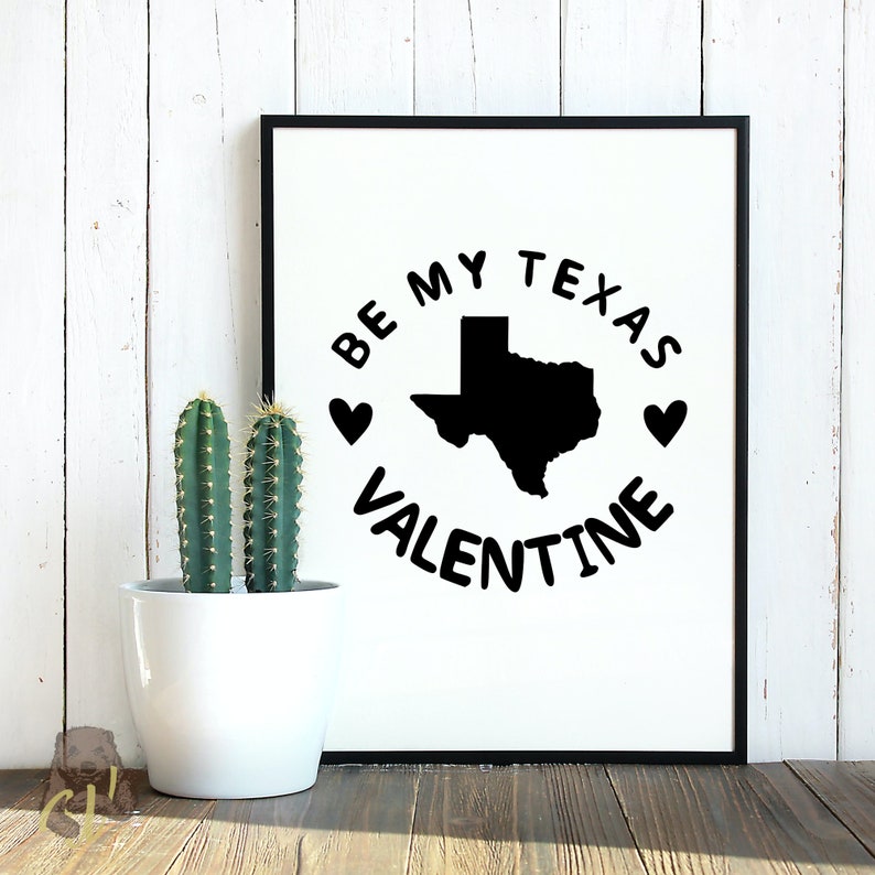 Valentine SVG Texas Valentine PNG Texas Sweetheart Cut File Valentine ...