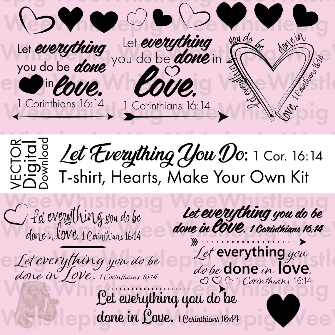 1 Corinthians 16:14 Bible Verse Christian Valentine Digital Download ...