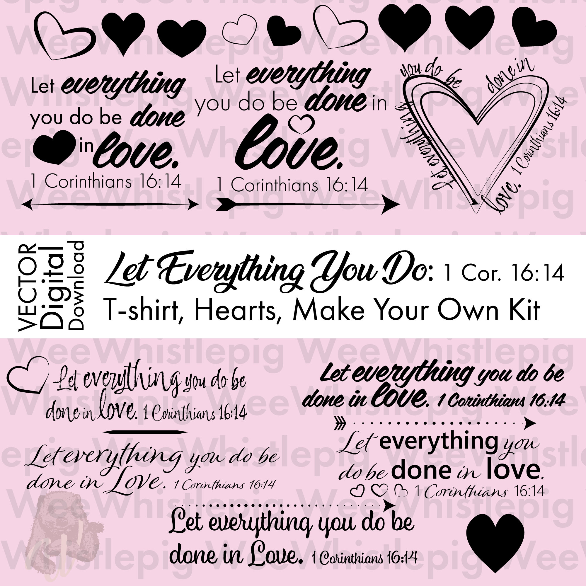 1 Corinthians 16:14 Bible Verse Christian Valentine Digital Download ...