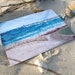 Hand Painted Beach Fine Art Printed 5x7 Poster Set of 4 Post Card, Flat ...