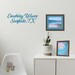 Hand Painted Beach Fine Art Printed 5x7 Poster Set of 4 Post Card, Flat ...