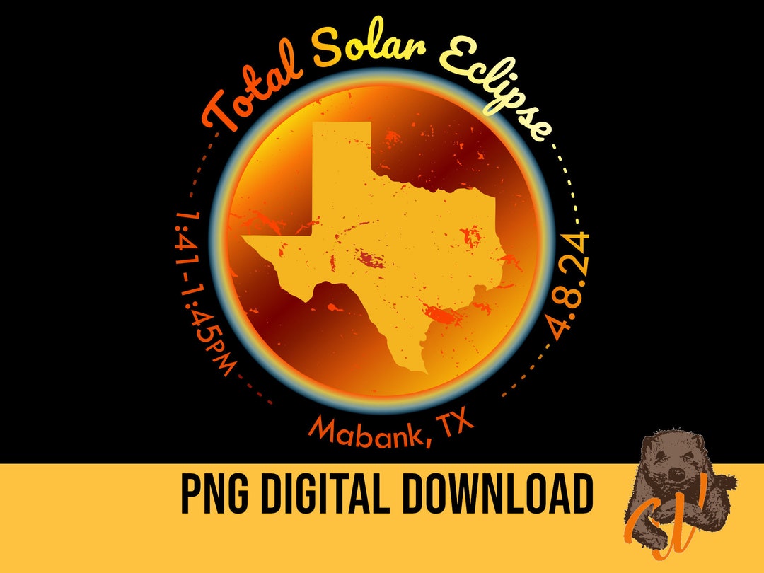 Mabank Texas Total Solar Eclipse 2024 PNG Kaufman County Texas Solar ...