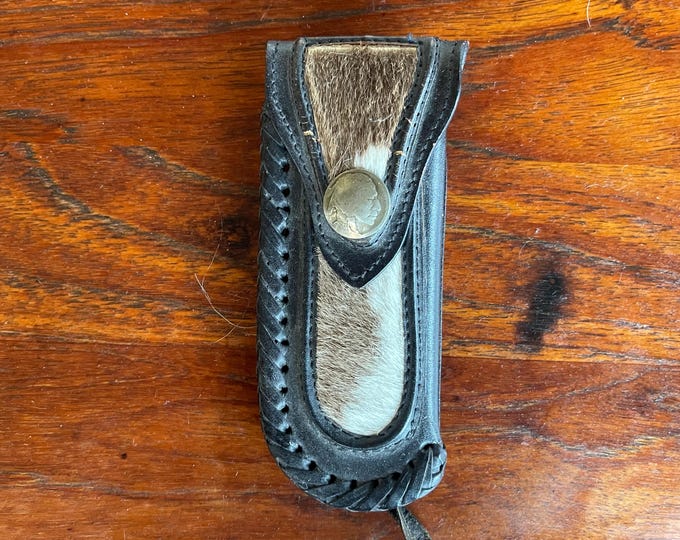 Vintage Handmade Leather Deer Skin Indian Nickel Knife Sheath: Belt ...