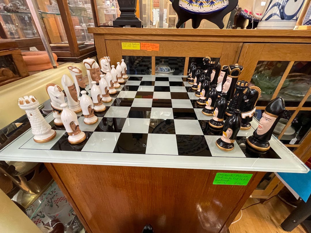 Mid Century Jamar Malory Duncan Ceramic Molds Medieval Chess Set ...