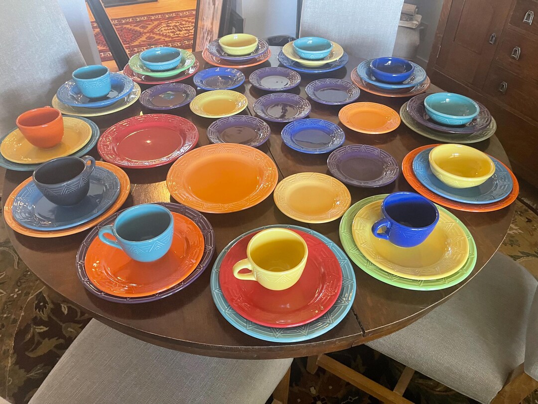 Vintage Southwest HF Coors Aztec Collection Dinnerware Set - Retired - Etsy