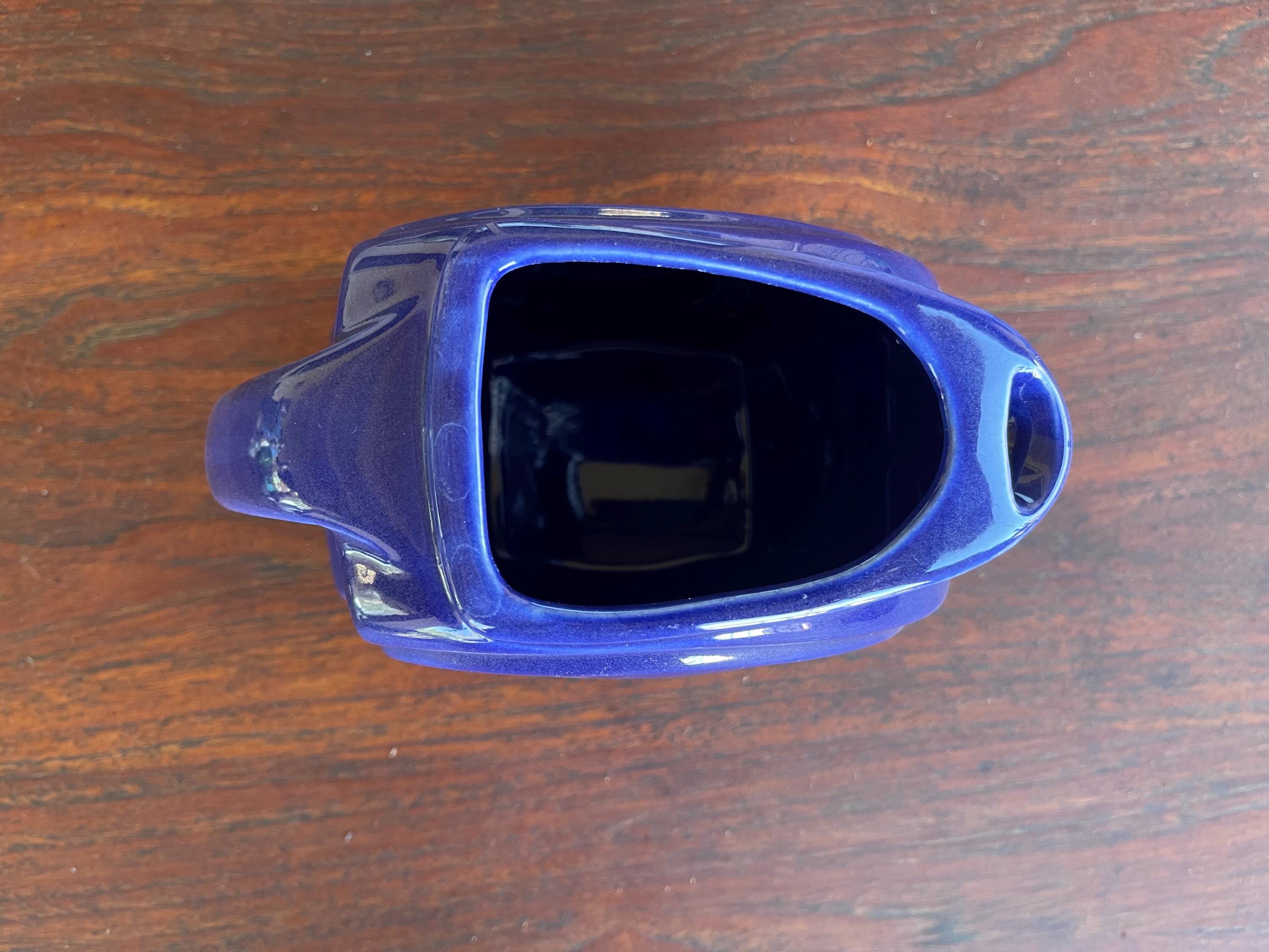 Vintage Art Deco Cobalt Blue Pitcher - Etsy