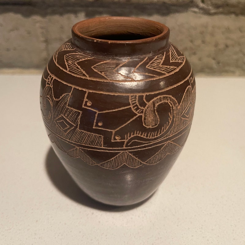 Sgraffito Vase - Etsy