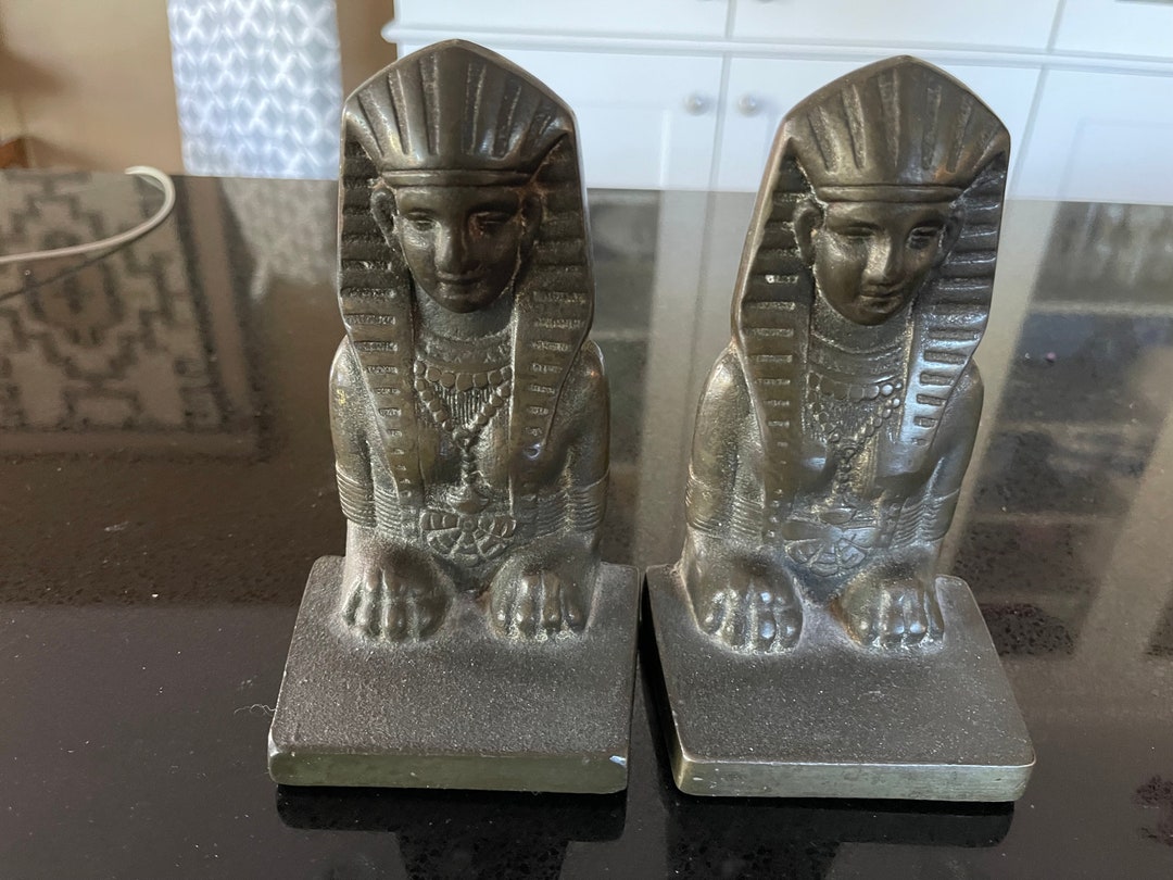 Vintage Art Deco Sphinx Bookends - Etsy