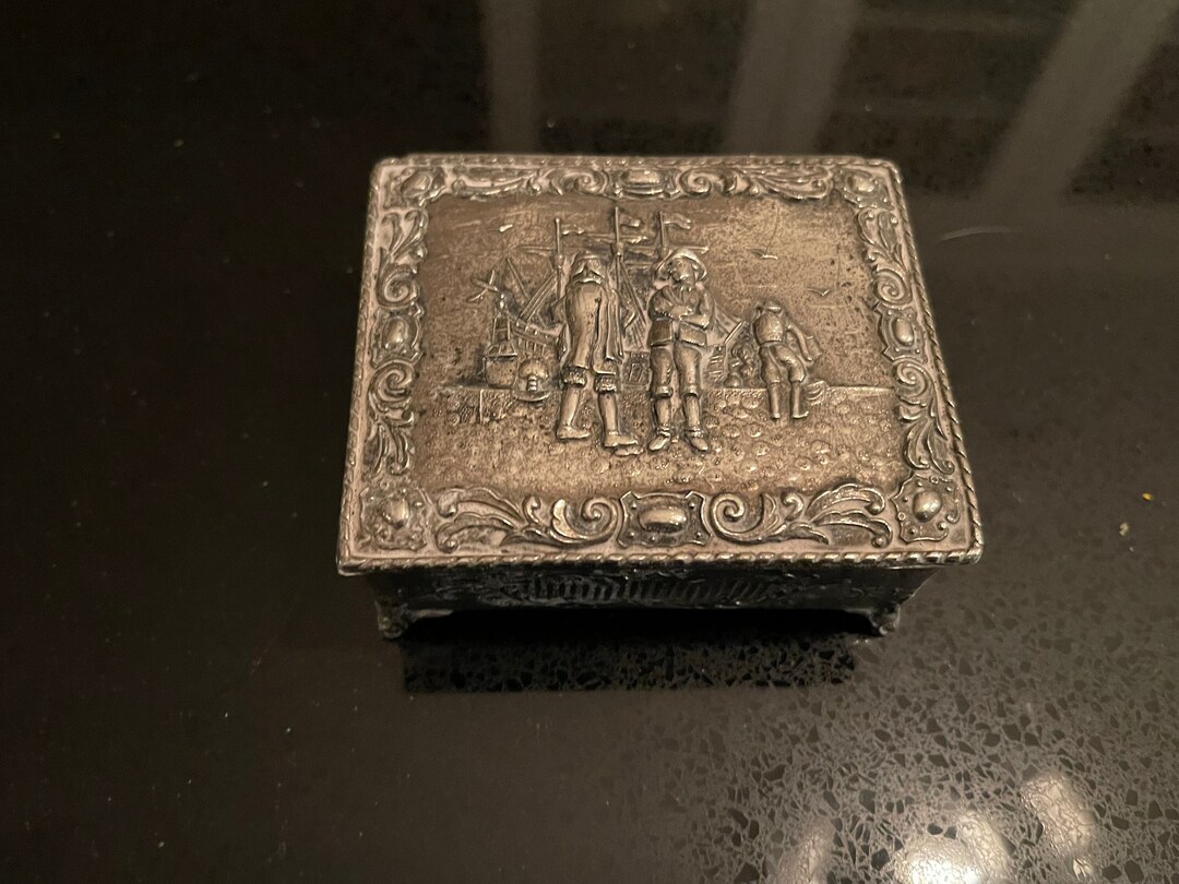 Vintage Japan Trinket Silverplate Jewelry Box 1950's - Etsy