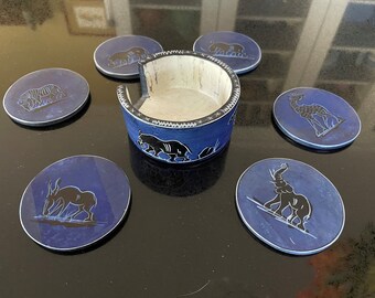 Coaster Set Soapstone - Etsy