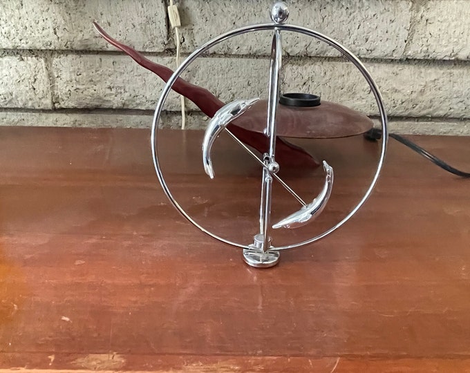 Chrome Dolphin Perpetual Motion Instrument Sculpture Educational ...