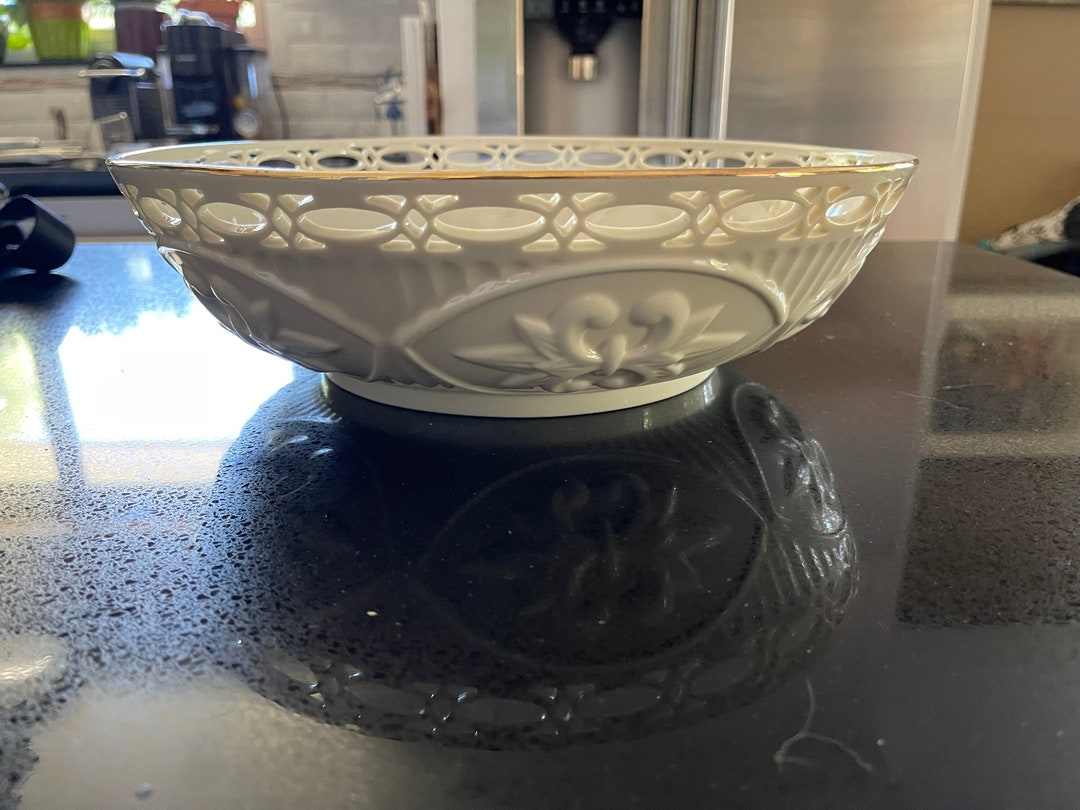 Lenox Matelasse Round Shallow Bowl 12" Diameter - Etsy