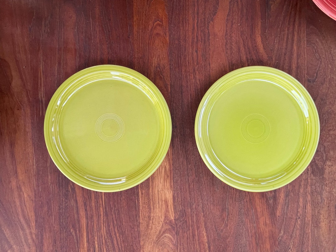 Fiestaware Sandwich Plates 9 From Lemon Grass Pair - Etsy