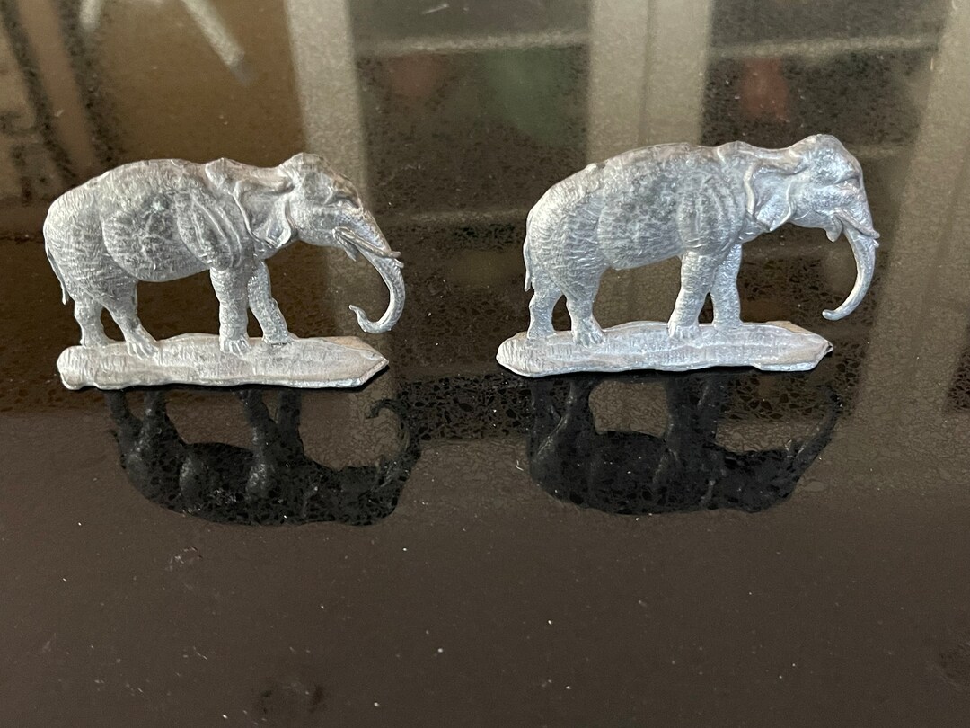 Vintage Art Deco Metal Elephant Figures - Pair - Etsy