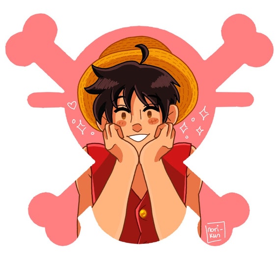 Straw Hat Crew Luffy Sticker - Etsy