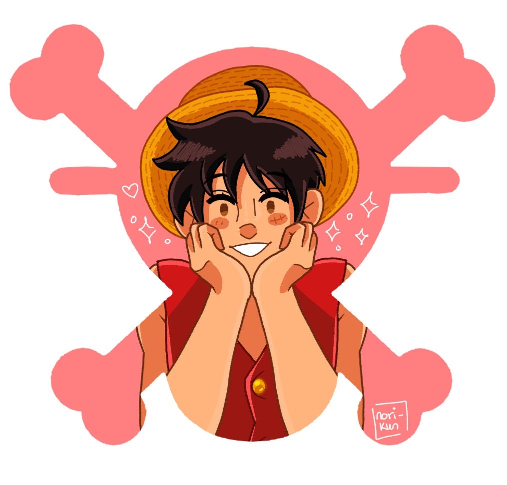 Straw Hat Crew Luffy Sticker - Etsy