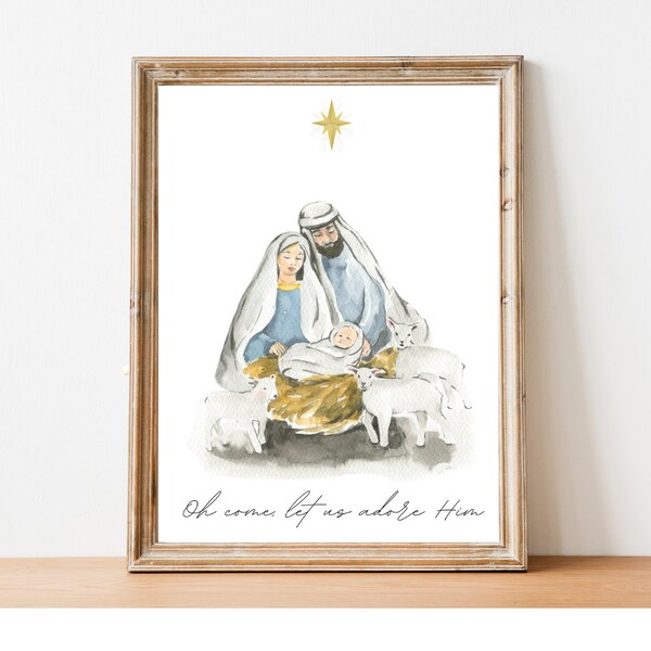 Nativity Print - Etsy