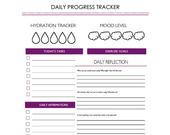 Daily Reflection Tracker - Etsy