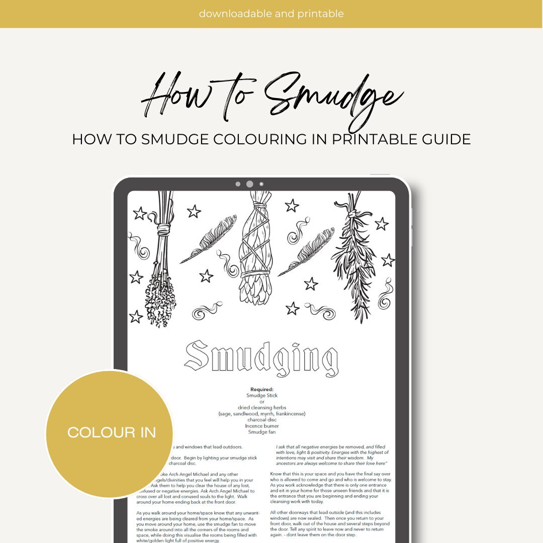 Printable How to Smudge Colouring Page - Etsy Australia