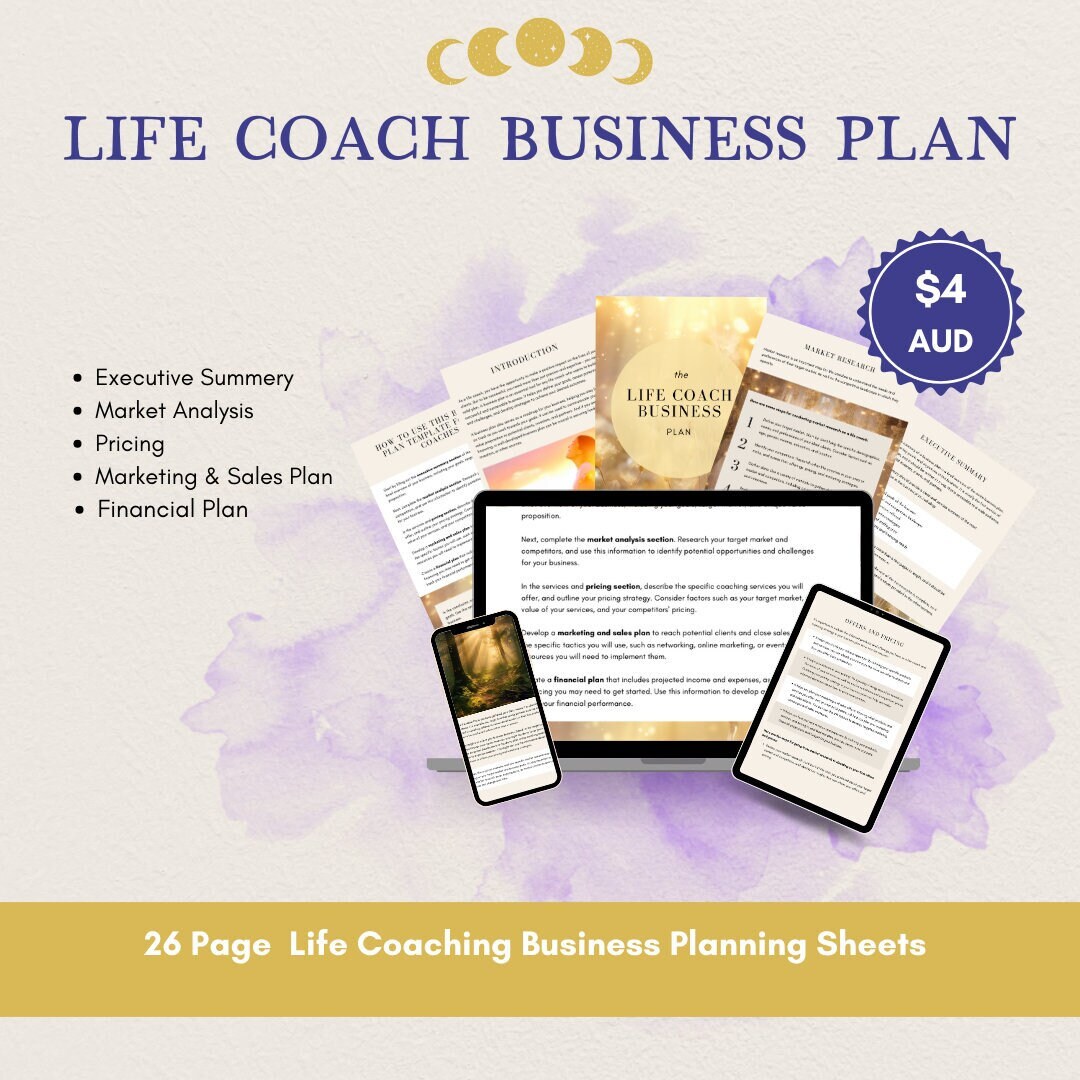 Life Coach Business Planning Sheets - Etsy