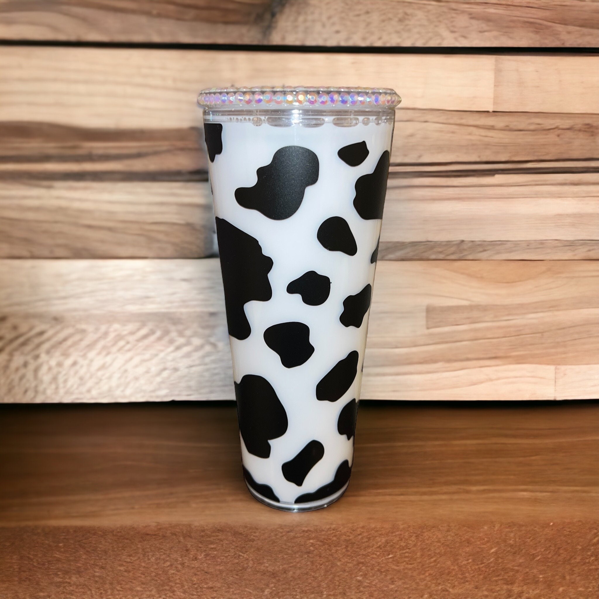 Cow Print/milk Snowglobe Tumbler // 24 Oz Starbucks Double Wall Acrylic ...