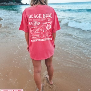 Comfort Colors Beach Bum Tee Preppy Shirt Y2k Wearing Coconut Girl Tee ...