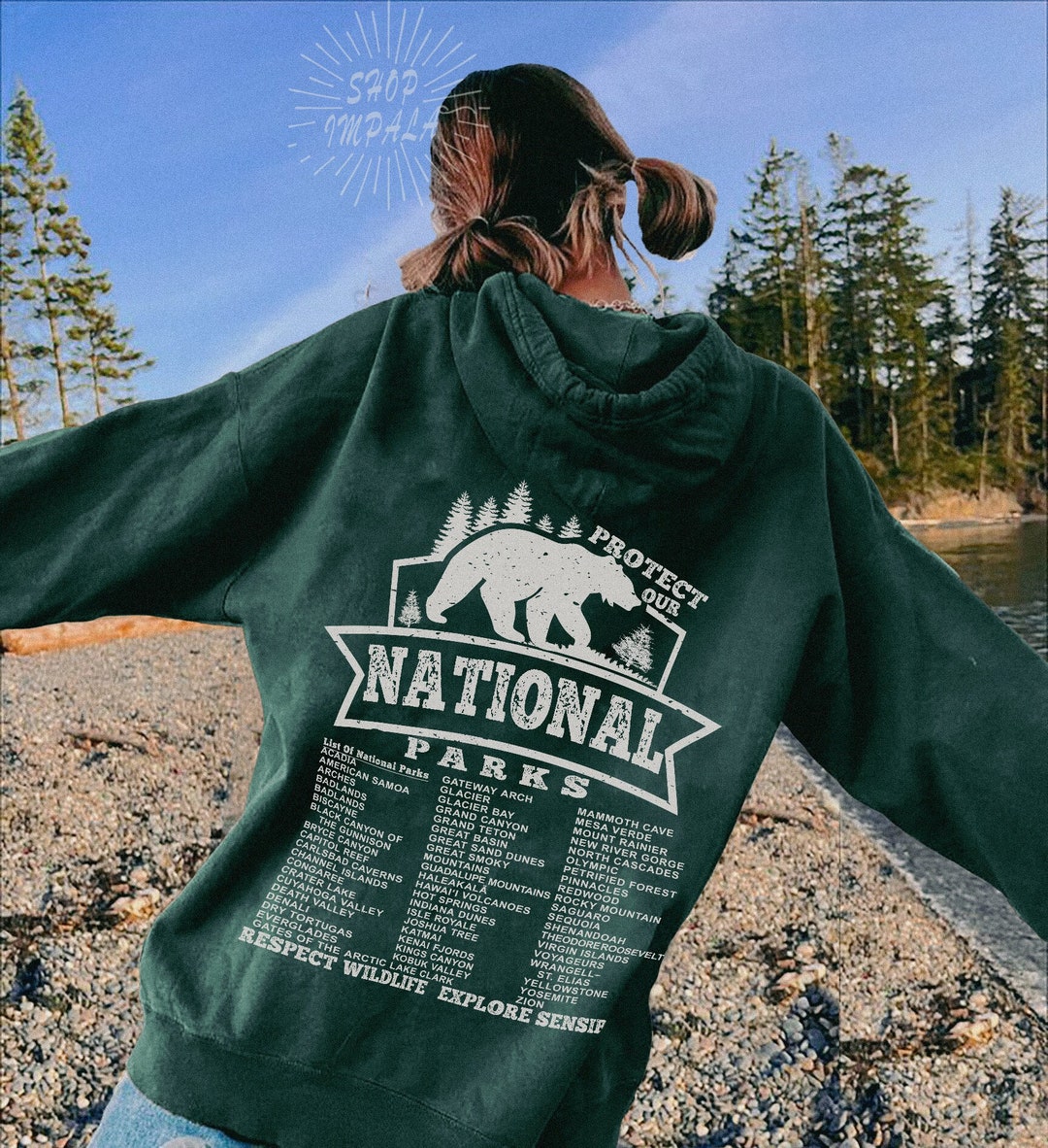 63 National Parks Hoodie List of National Parks Sweatshirt ...