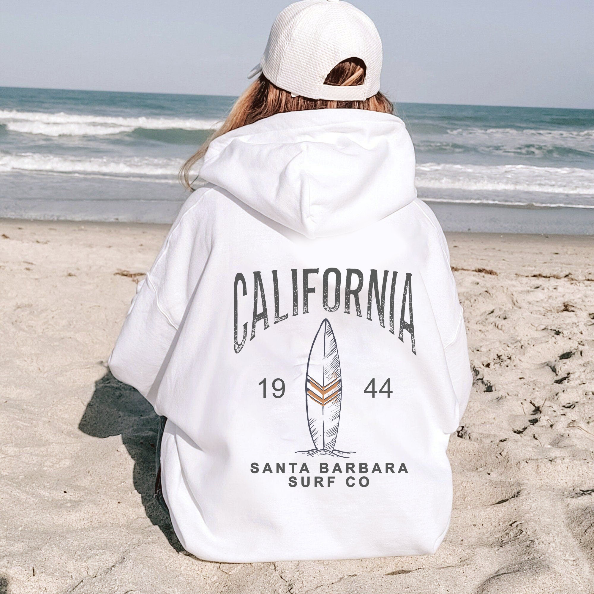 Surf Sweater, Oversized Trendy Hoodie, Beach Bum Hoodie, Aesthetic ...