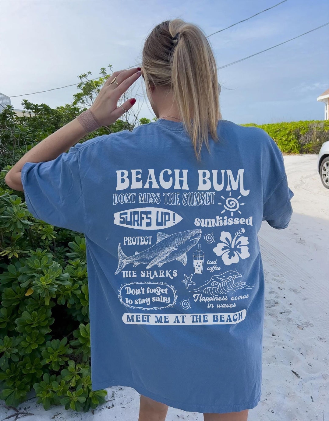 Comfort Colors Beach Bum Tee Preppy Shirt Y2k Wearing Coconut Girl Tee ...