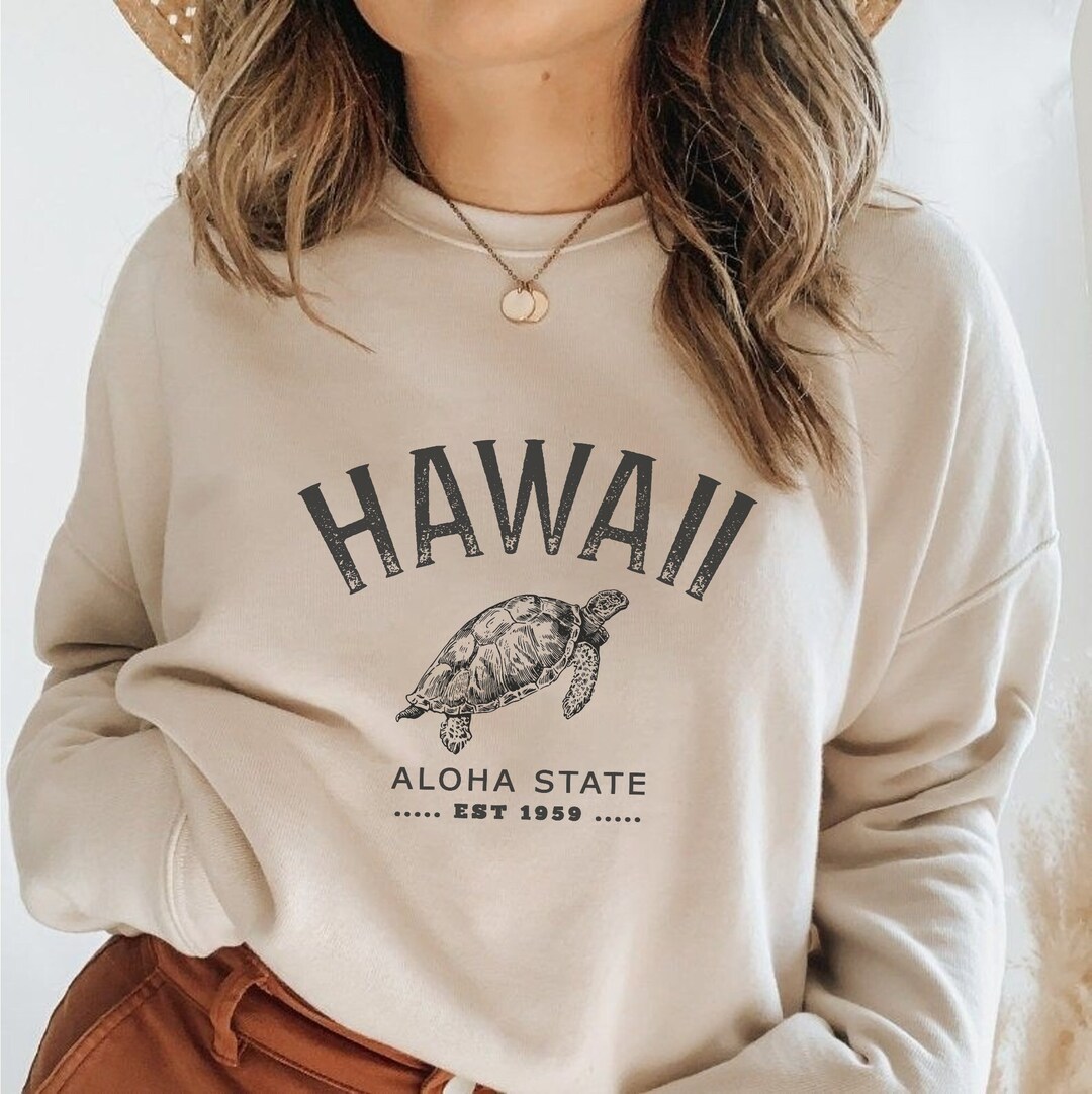 Hawaii Sweatshirt | Aloha State Shirt | Hawaiian Gift | Hawaii Crewneck ...