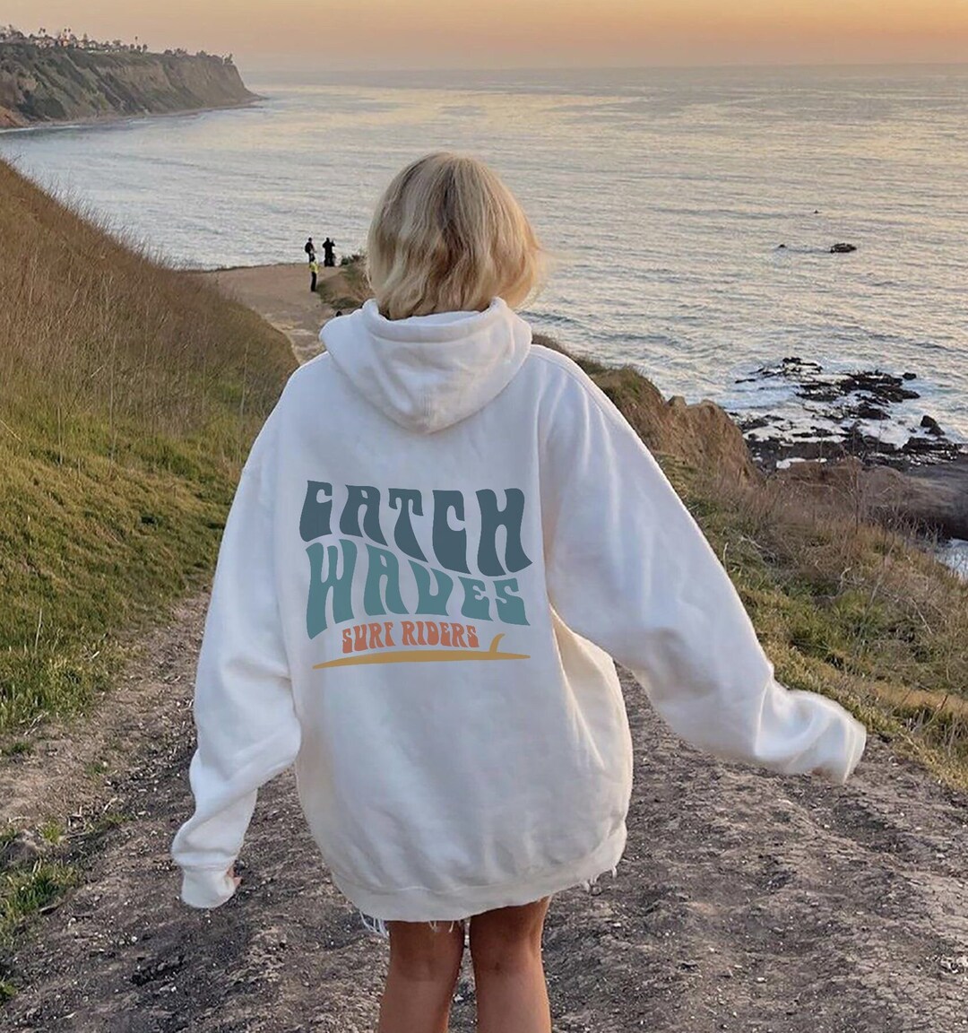 Surfer Hoodie Catch Waves Trendy Hoodies Sunset Hoodie Aesthetic Hoodie ...