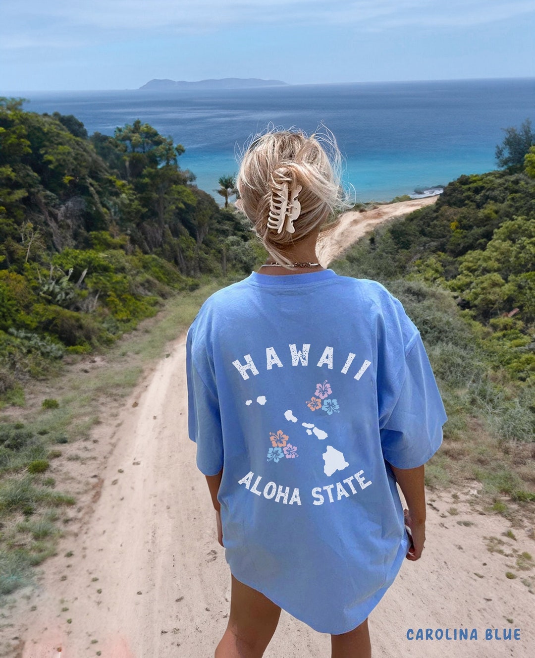 Hawaii Map Tee Beach Bum Tee Coconut Girl Shirt Trendy Clothing Aloha ...