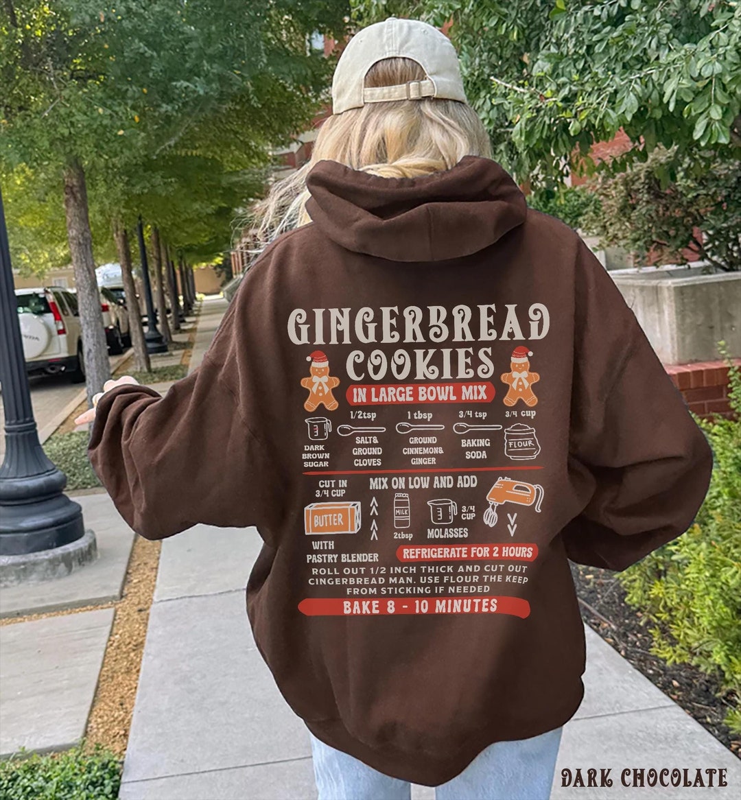 Gingerbread Cookie Recipe Hoodie, Y2k Vintage Sweatshirt, Tik Tok ...