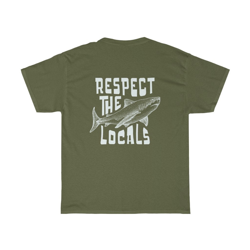 Respect Local Shirt Aesthetic Shirt Words on Back Beach - Etsy