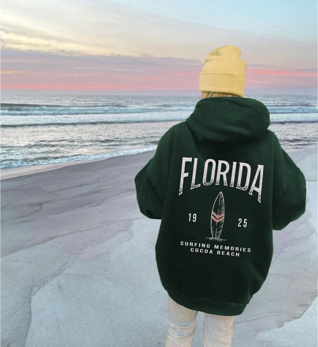 Florida Hoodie Cocoa Beach Sweatshirt Florida Memories Gift Aesthetic ...
