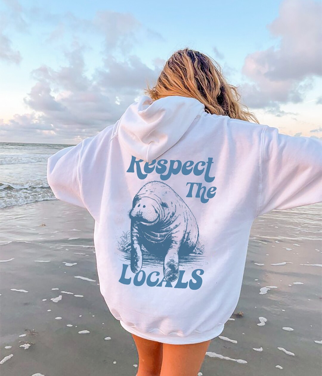 Respect the Manatees Hoodie Ocean Lover Sweatshirt Marine Life Shirt ...