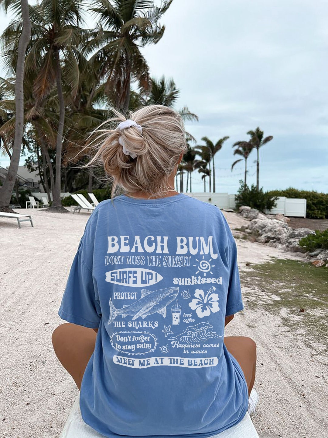 Comfort Colors Beach Bum Tee Preppy Shirt Y2k Wearing Coconut Girl Tee ...
