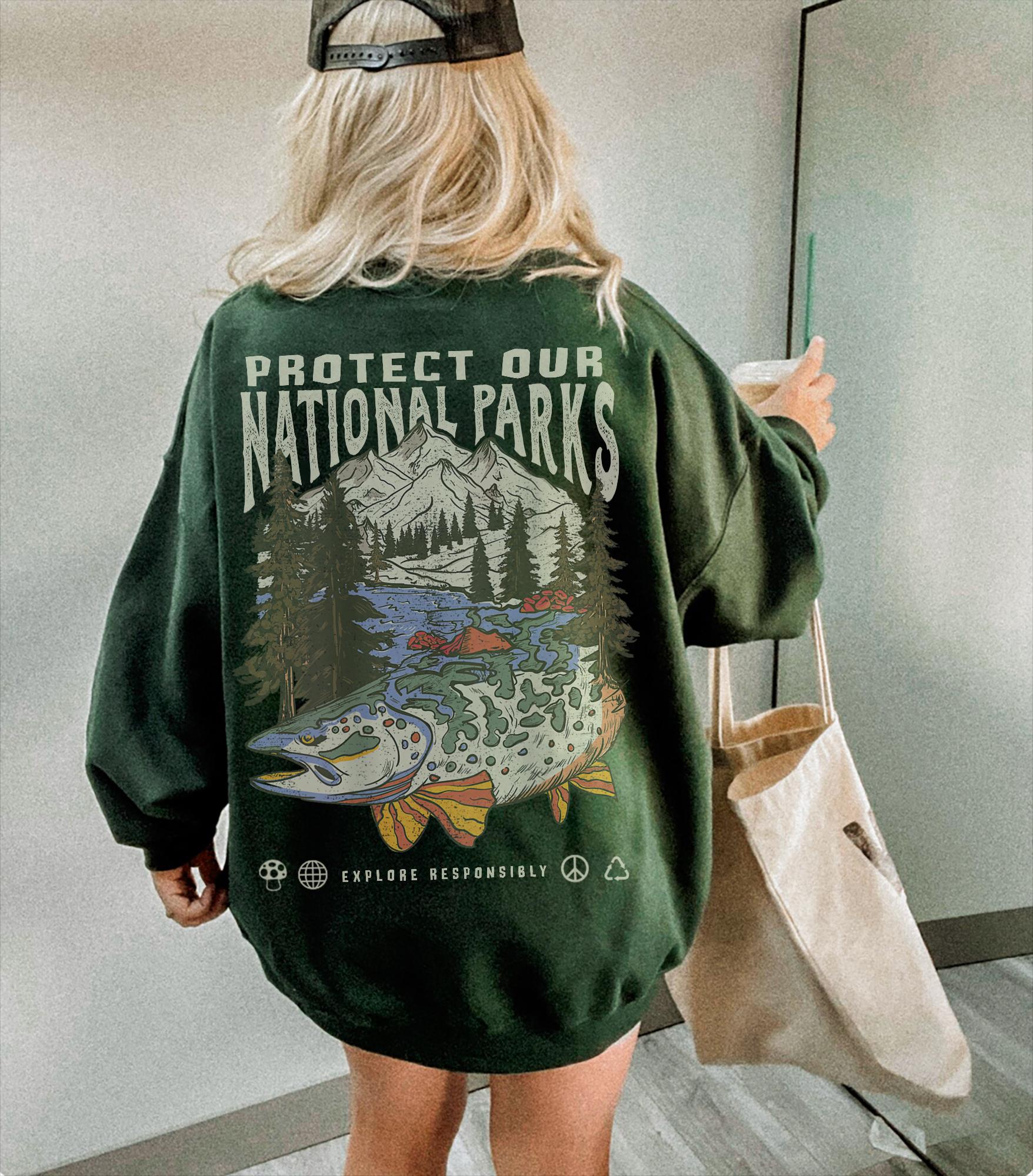 Protect Our National Parks Front and Back Crewneck Sweatshirt ...